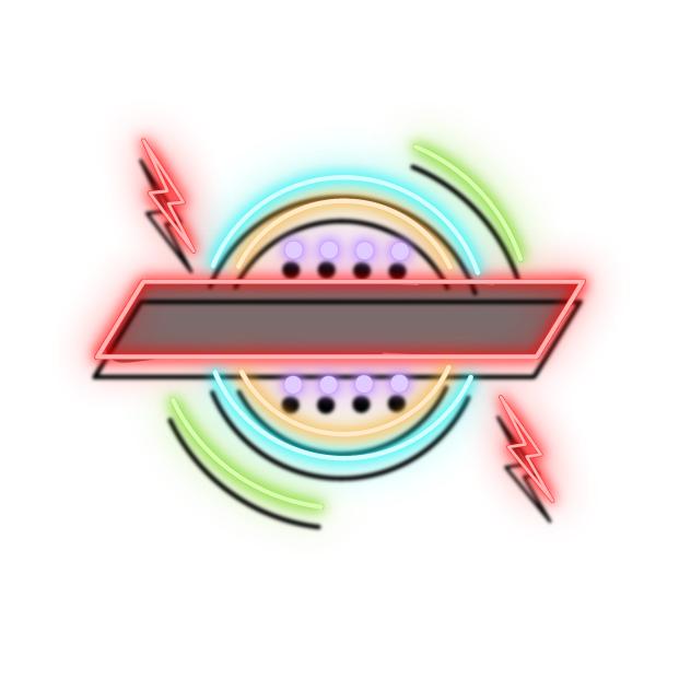 neon led light title banner - ibisPaint