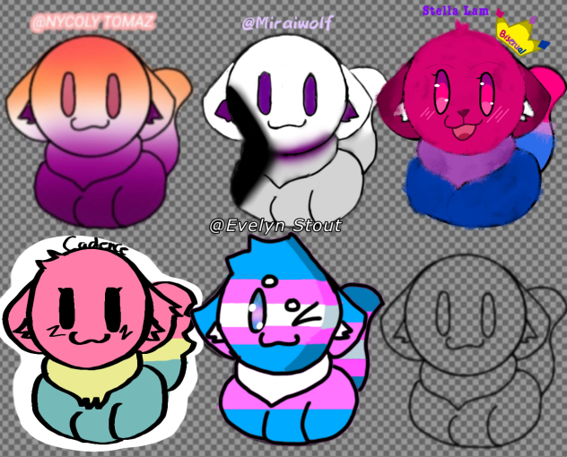 Pride cat Collab thing - ibisPaint