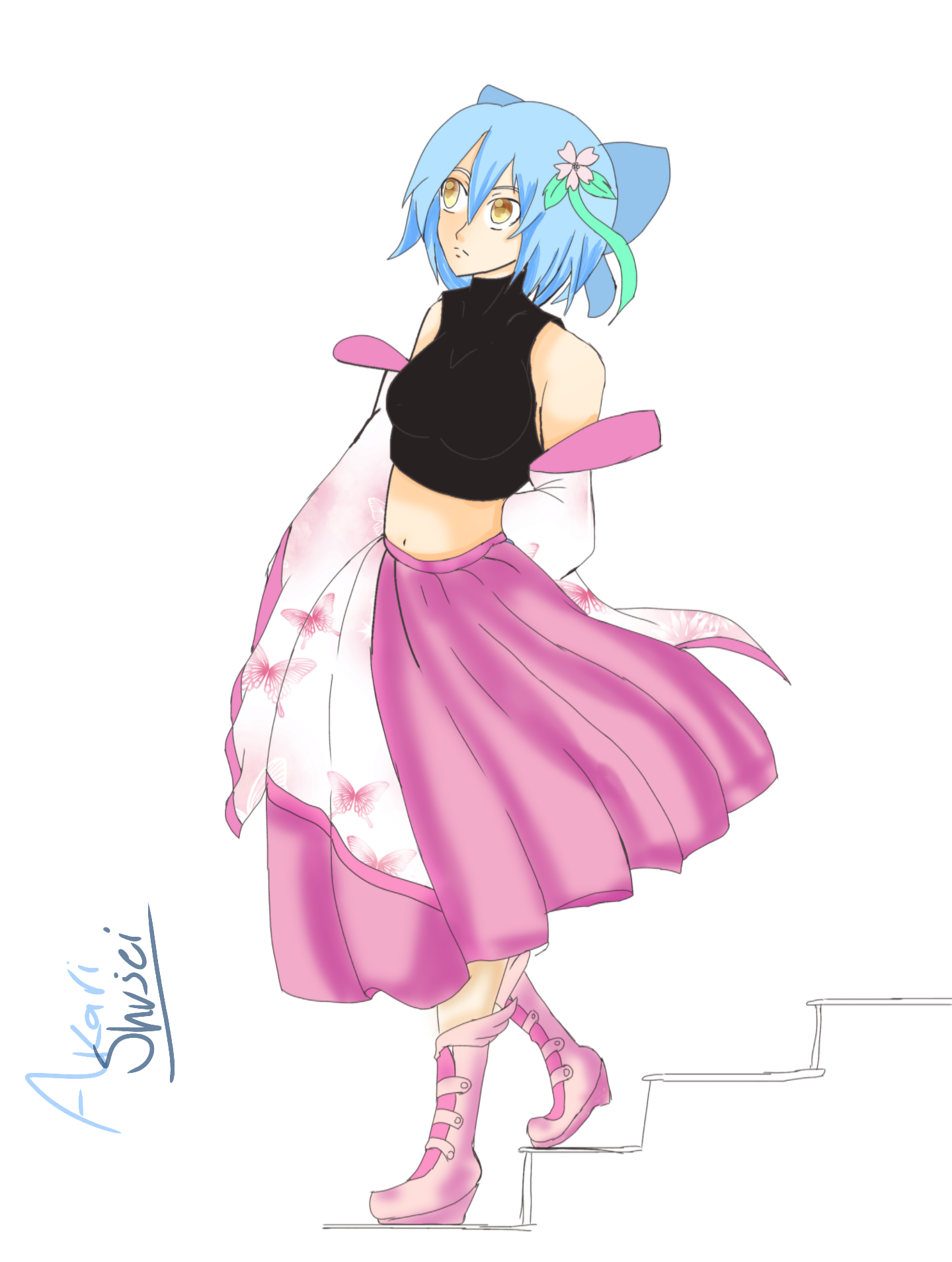 joven con kimono - ibisPaint