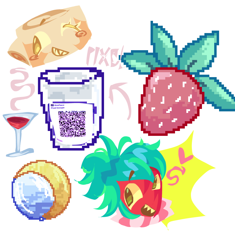 Pixels also lasso art 💖🍬 of my favs - ibisPaint
