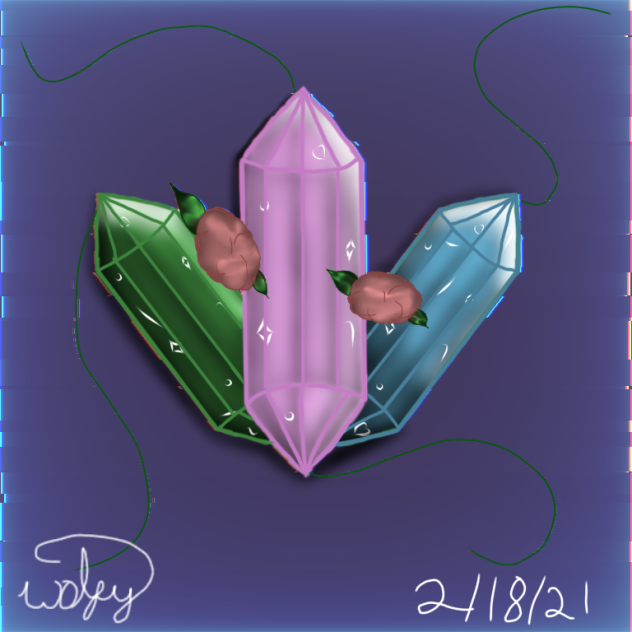 Glitched crystals - ibisPaint