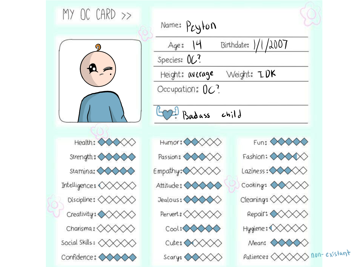 Peyton’s oc card - ibisPaint