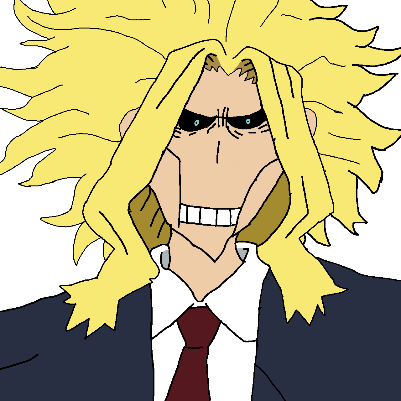 All Might in his weak form - ibisPaint