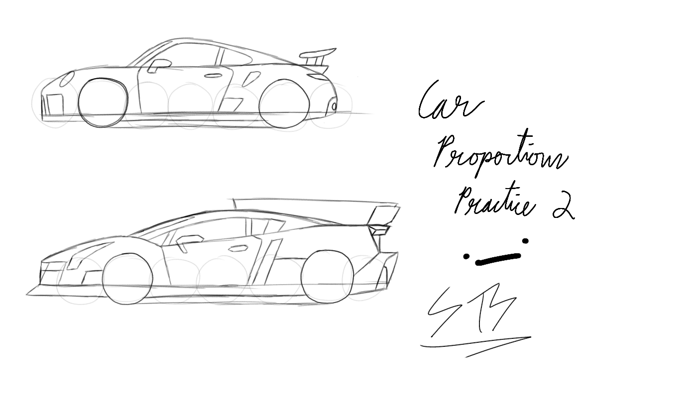 Car Proportions Practice 2 - ibisPaint