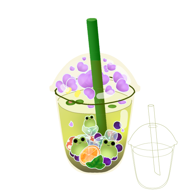 Cute Dreamy Smoothie Frog - ibisPaint