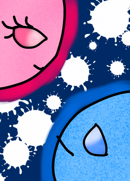 Pink vs Blue theme - ibisPaint