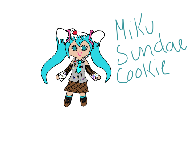 Miku Sundae cookie - ibisPaint