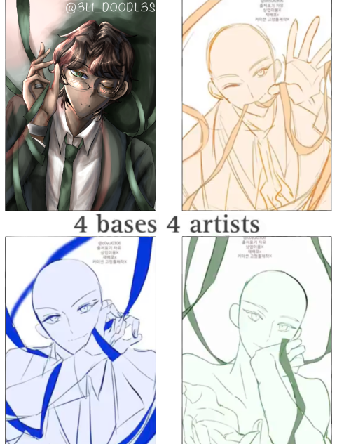 4 Bases, 4 Artists Collab - ibisPaint