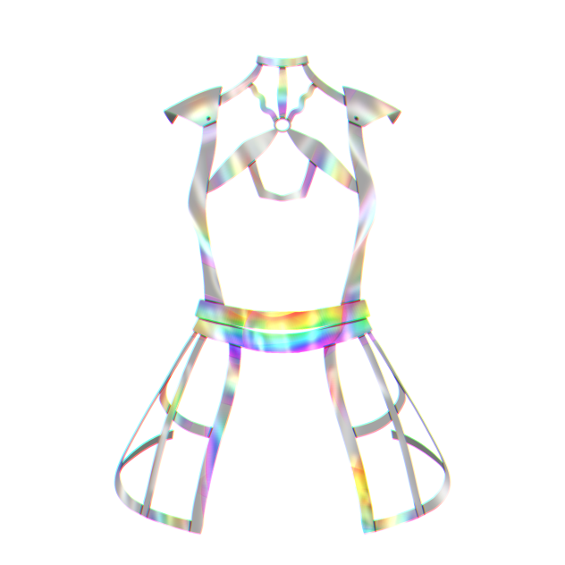 Concert outfit(Holographic body Harness) - ibisPaint