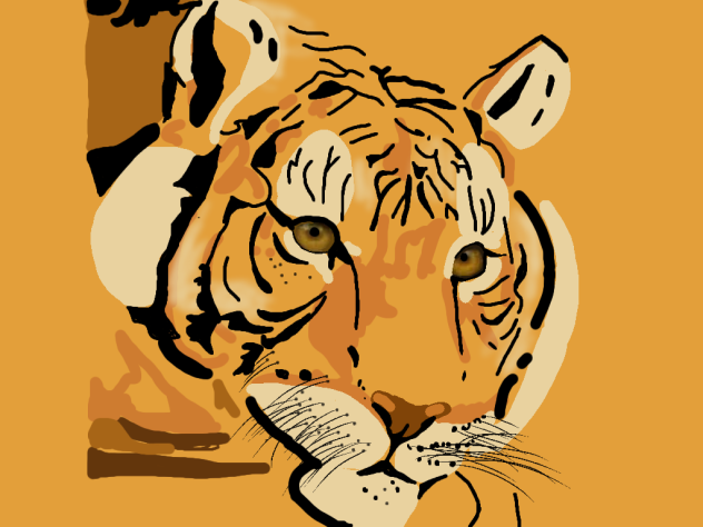 the wanted tiger - ibisPaint