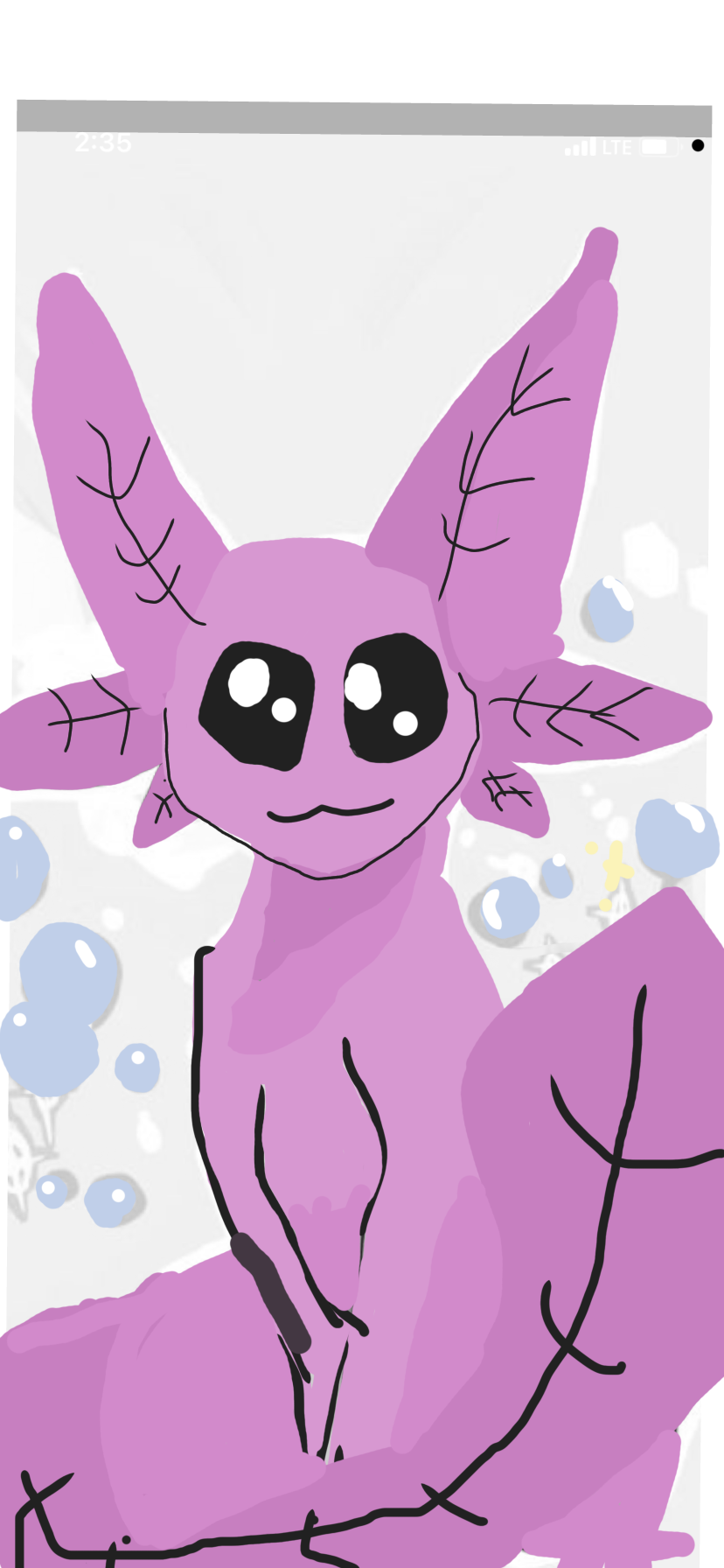 Espeon turned into axolotl - ibisPaint