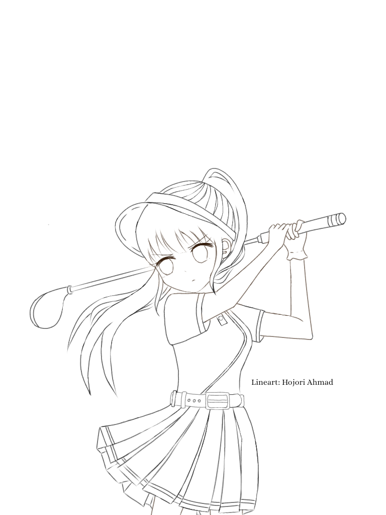 Golf player(lineart) - ibisPaint