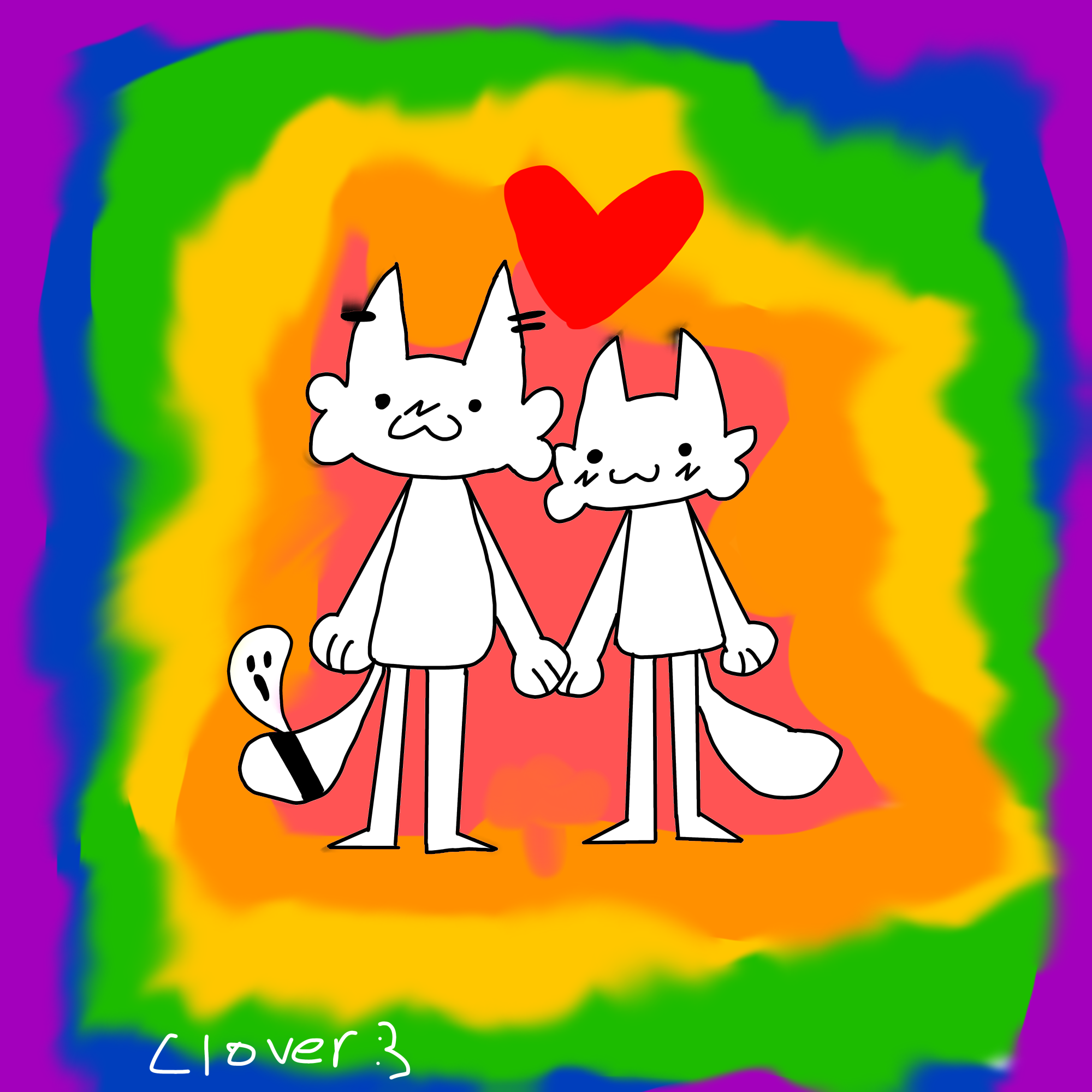 Spooky cat and pookie cat - ibisPaint