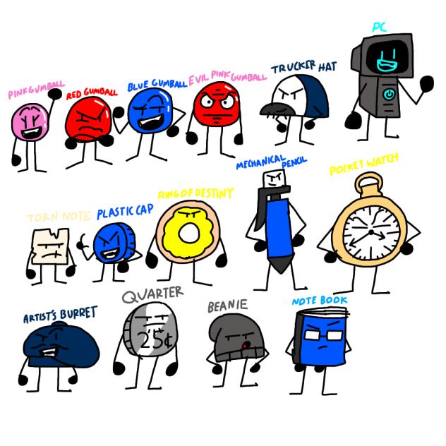 Swirl's Generic Object Show Cast - ibisPaint