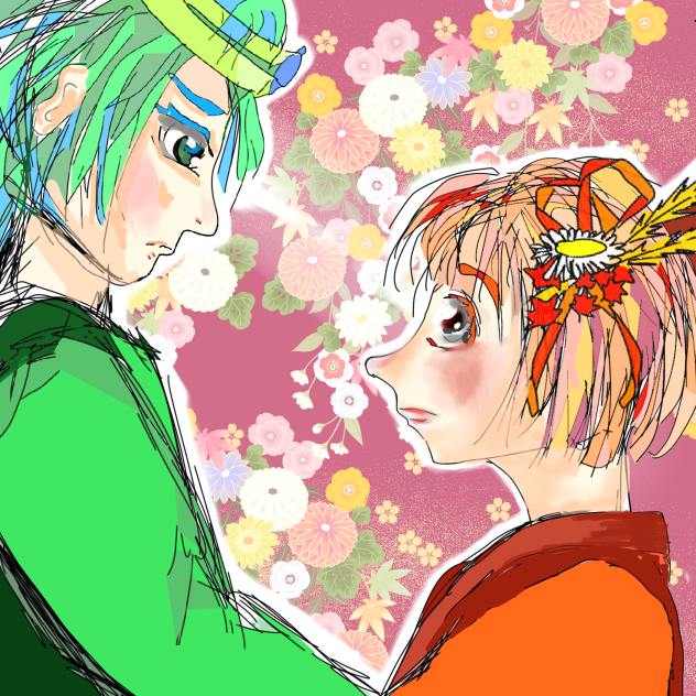 春王子と秋姫 Spring prince and autumn princess - ibisPaint