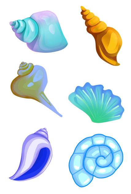 Sea Shells stamp 2 Glow - ibisPaint