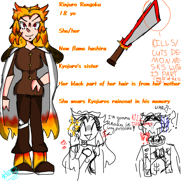 Rinjuro Rengoku ref. sheet! - ibisPaint