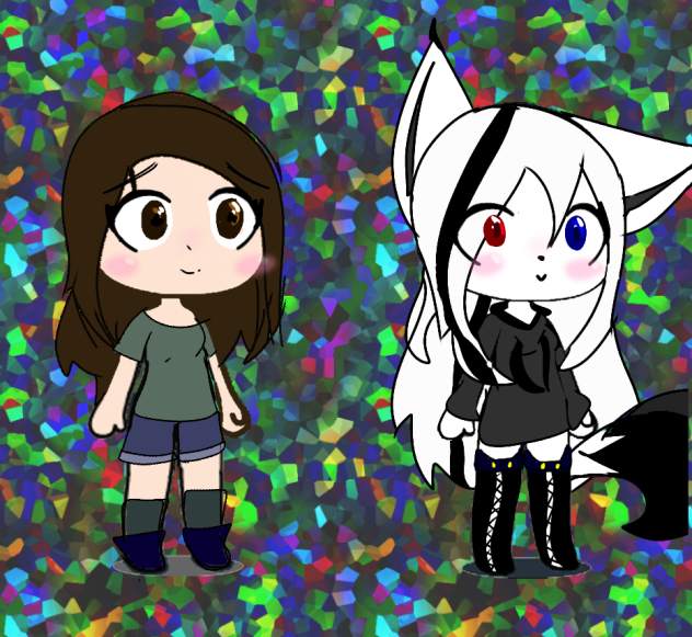 Making Ash and Me in a gacha studio base - ibisPaint