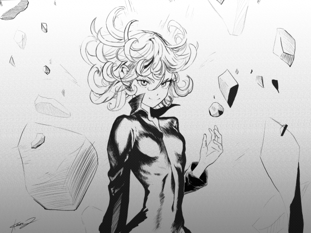 one punch man Senritsu no Tatsumaki - ibisPaint