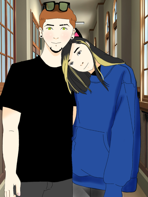 Me and a friend barber for college - ibisPaint