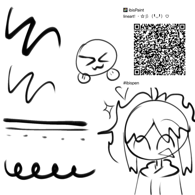 lineart qr code! - ibisPaint