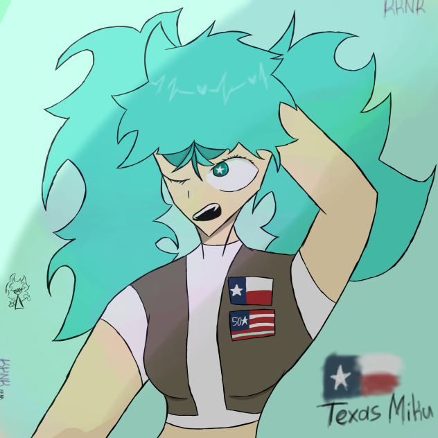 TEXAS MIKU HELL YEAHHH 🇺🇸🇺🇸🇺🇸🦅🦅🦅 - ibisPaint