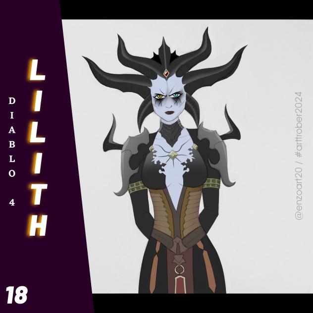 ⚫ Día 18 - Lilith (Diablo IV) - ibisPaint