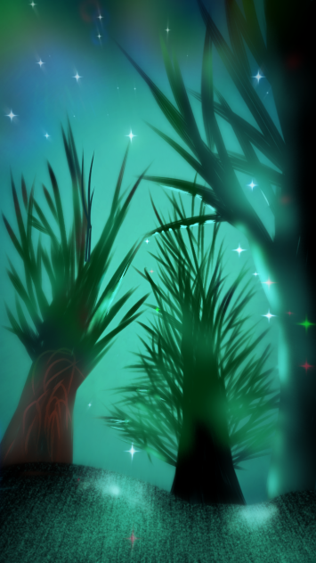 A Night Winter Landscape - ibisPaint