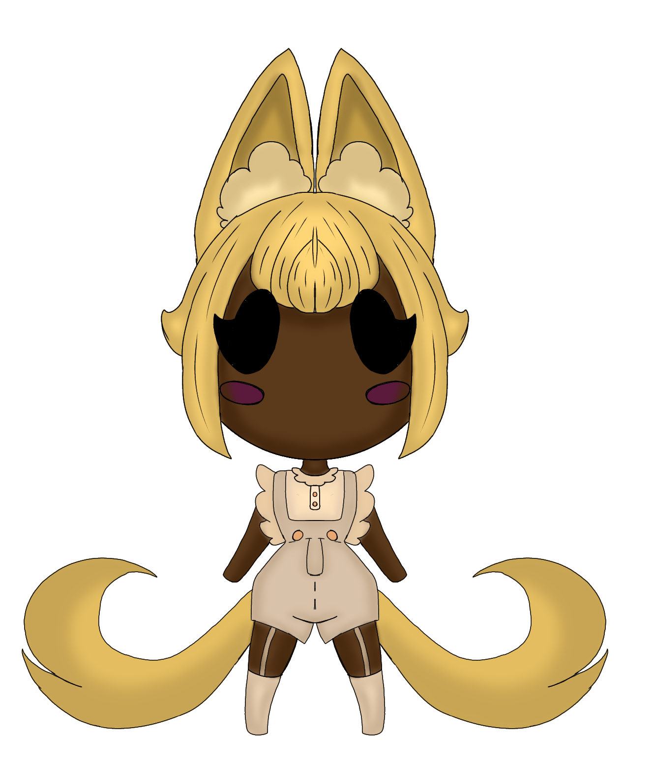 chibi fox girl character design - ibisPaint
