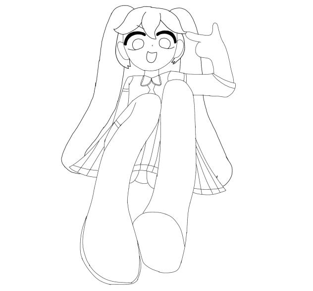 My Miku base pose - ibisPaint
