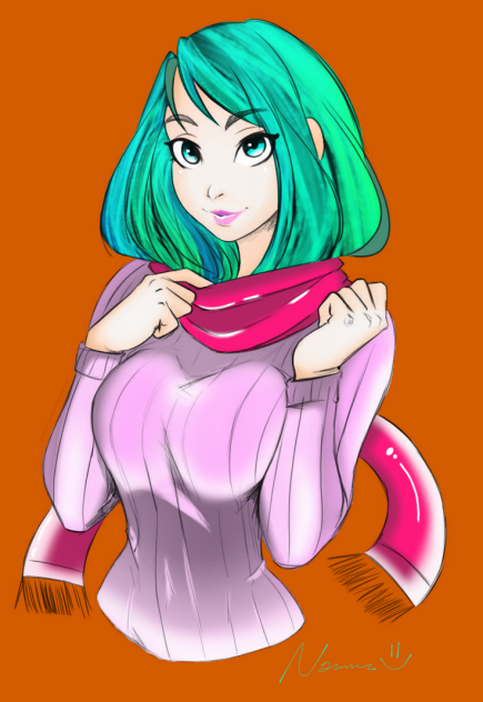 scarf girl - ibisPaint