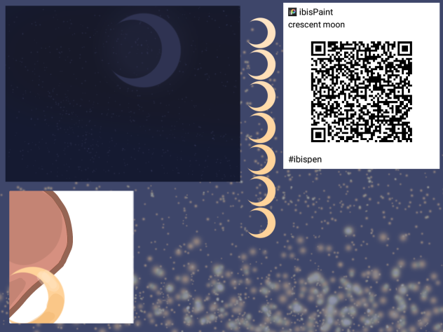 crescent moon - ibisPaint