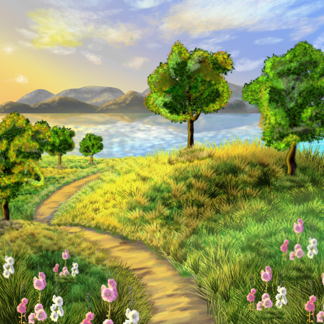 Sunset landscape - ibisPaint