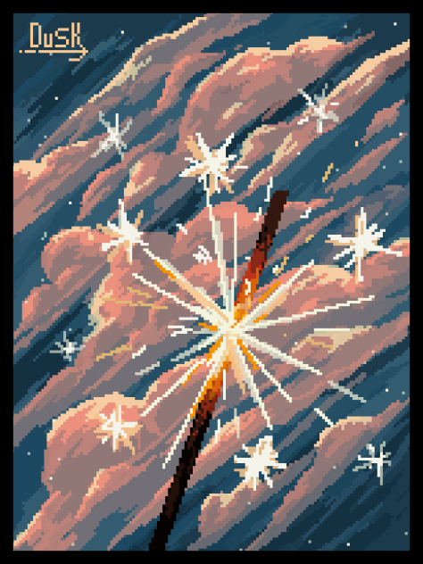 Pixel sparkler - ibisPaint