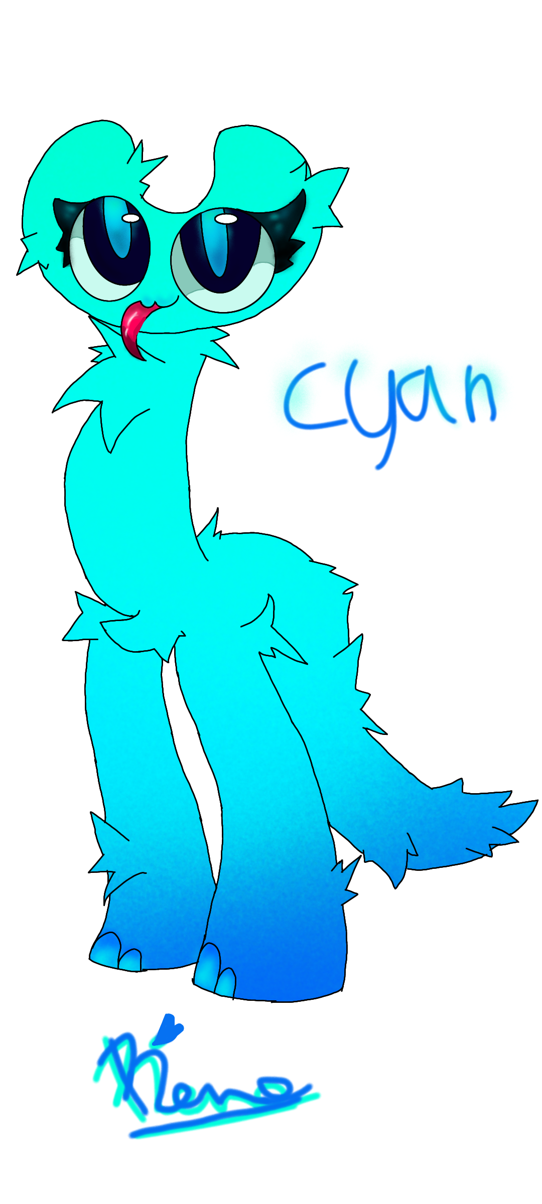 cyan rainbow friends - ibisPaint