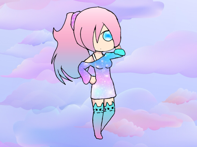 Cotten Candy Girl Gacha Edit - ibisPaint