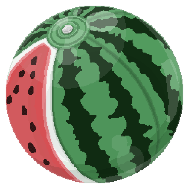 Watermelon beach ball - ibisPaint