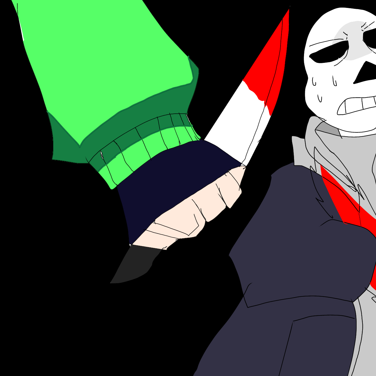 Chara can damaged sans 0000.1 health - ibisPaint