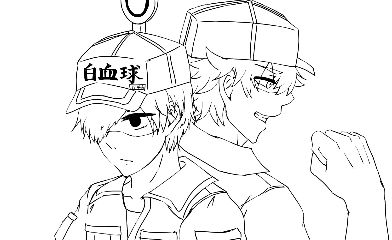 cells at work 線画 - ibisPaint