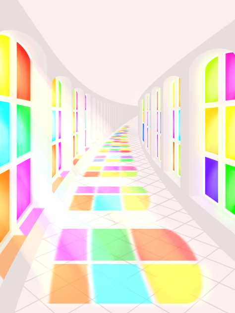 Colored corridor - ibisPaint