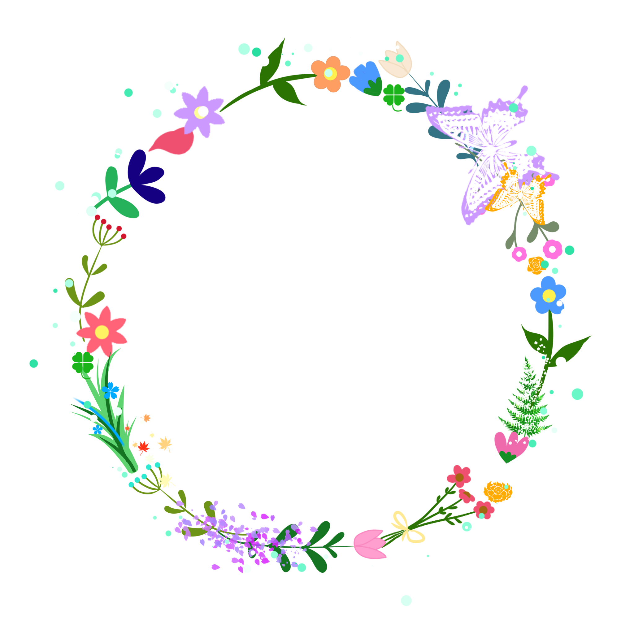 Cute Elegant Flower Frame - ibisPaint