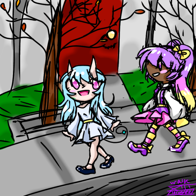 a walk down town - ibisPaint