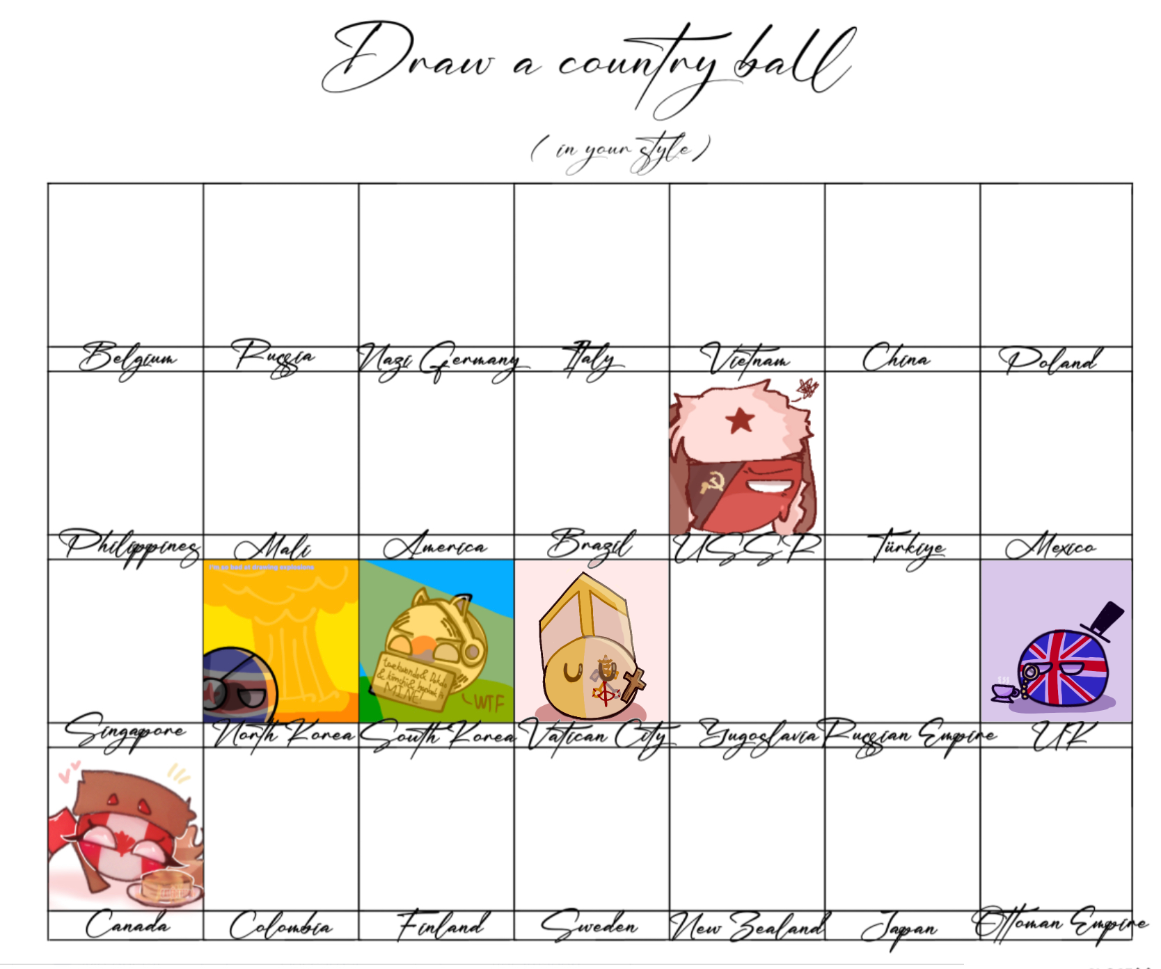 Countryballs in my style - ibisPaint