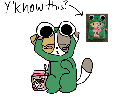 Cat in a frog suit - ibisPaint