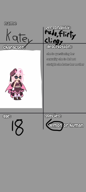 character sheet for demons pet - ibisPaint