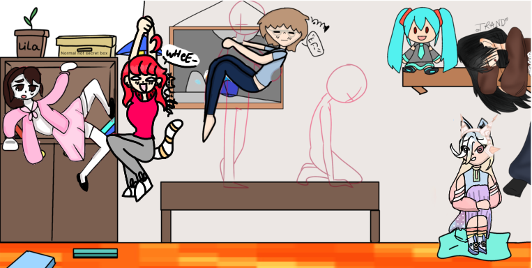 Floor is lava collab - ibisPaint