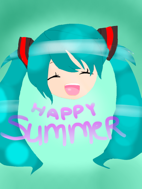 summer miku (quicky) - ibisPaint