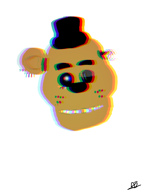 Golden Freddy head - ibisPaint