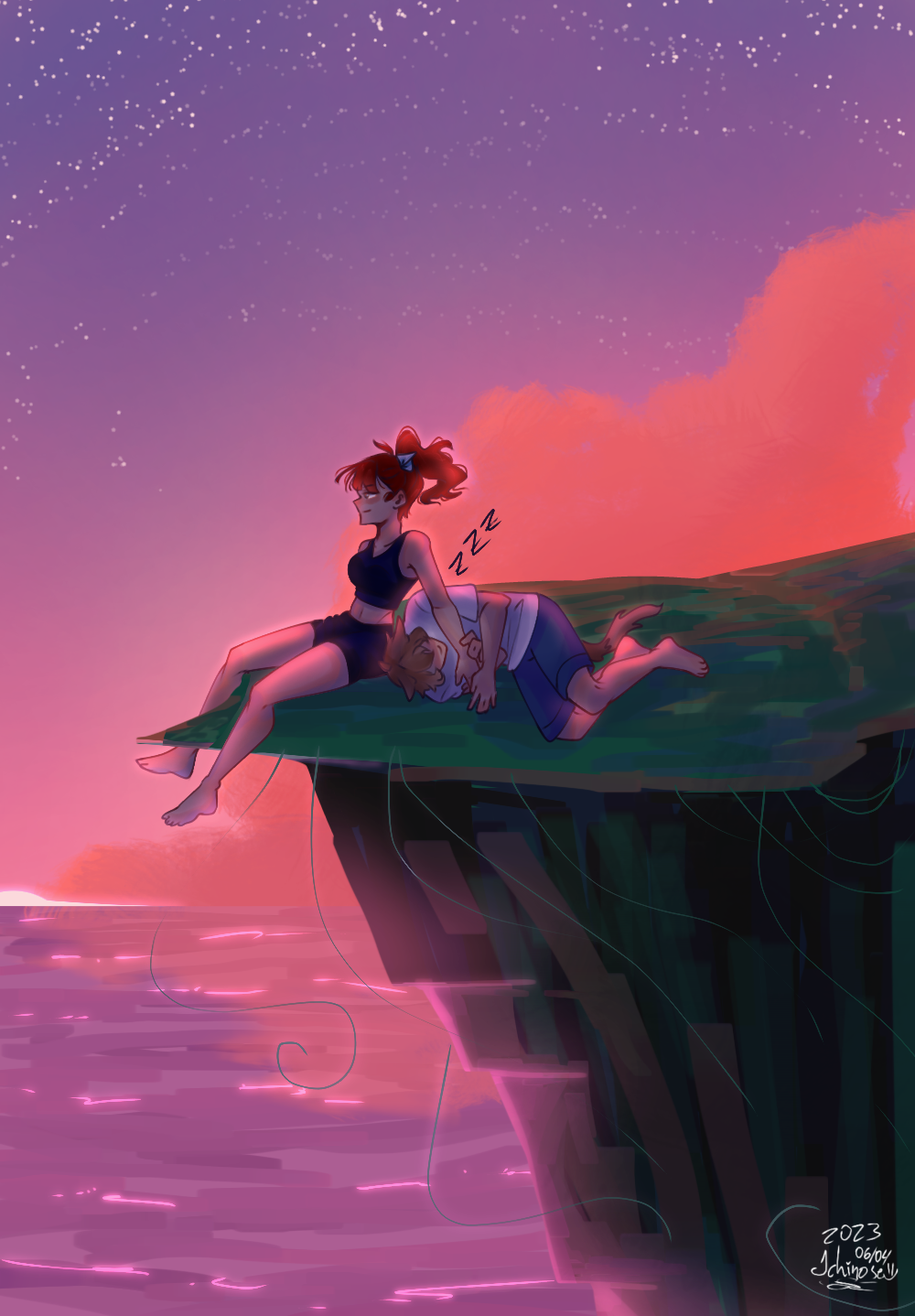 por do sol ;3 - ibisPaint