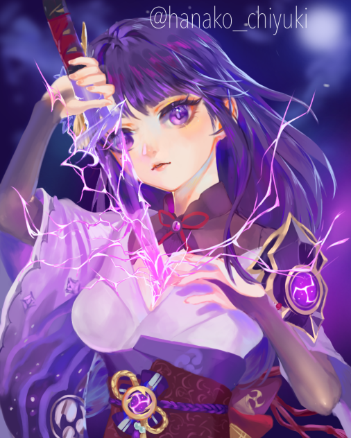 Genshin impact Raiden speed paint - ibisPaint